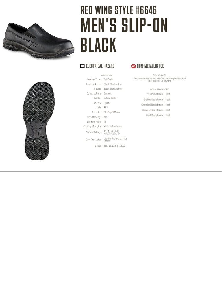 Red Wing 6646 - Black | PDF