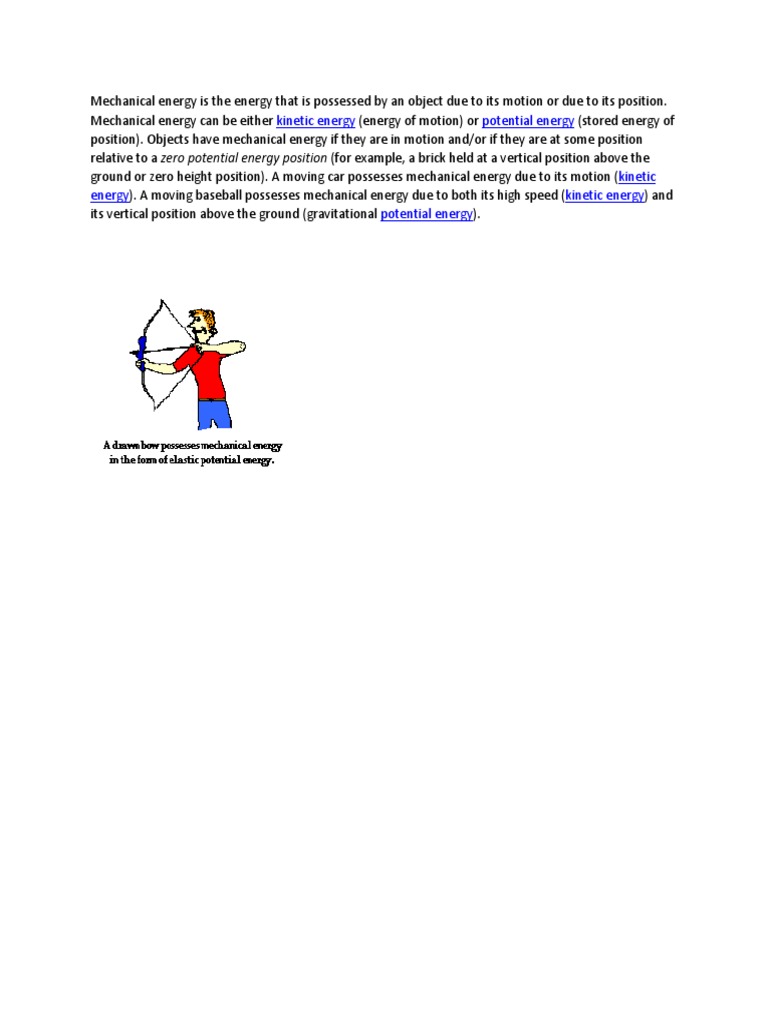 Mechanical Energy | PDF