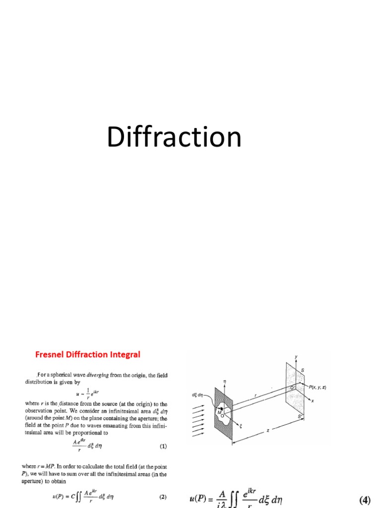 Diffraction Notes | PDF | Diffraction | Wavelength