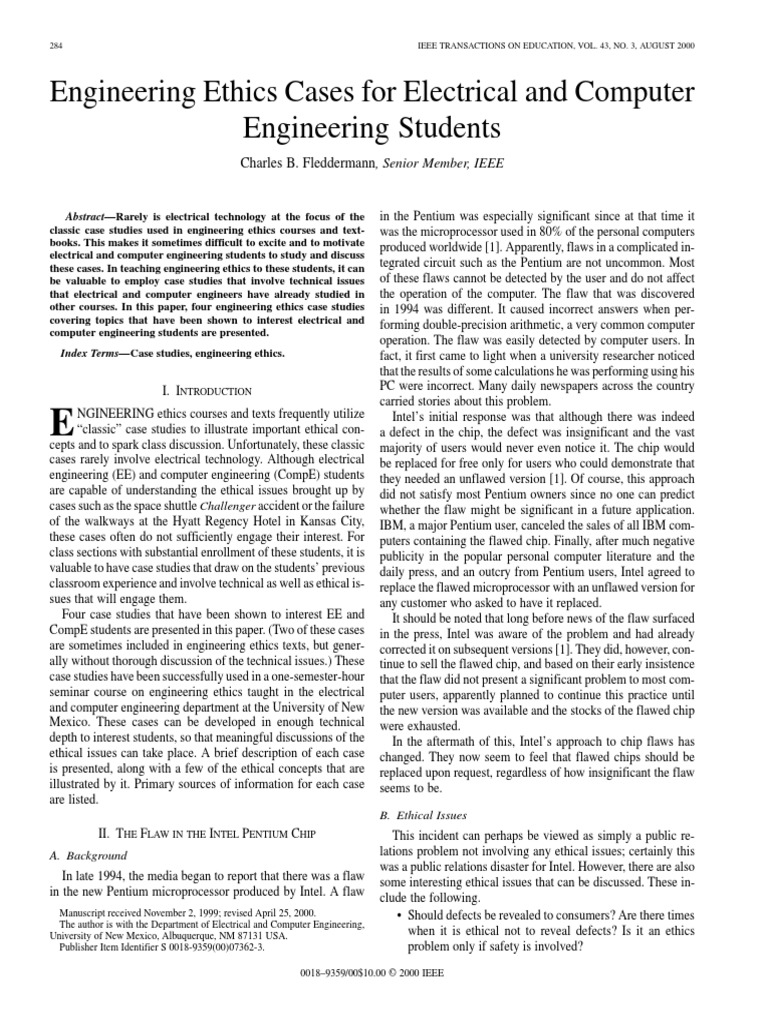 Ece Ethics Paper | PDF | Microprocessor | Intel