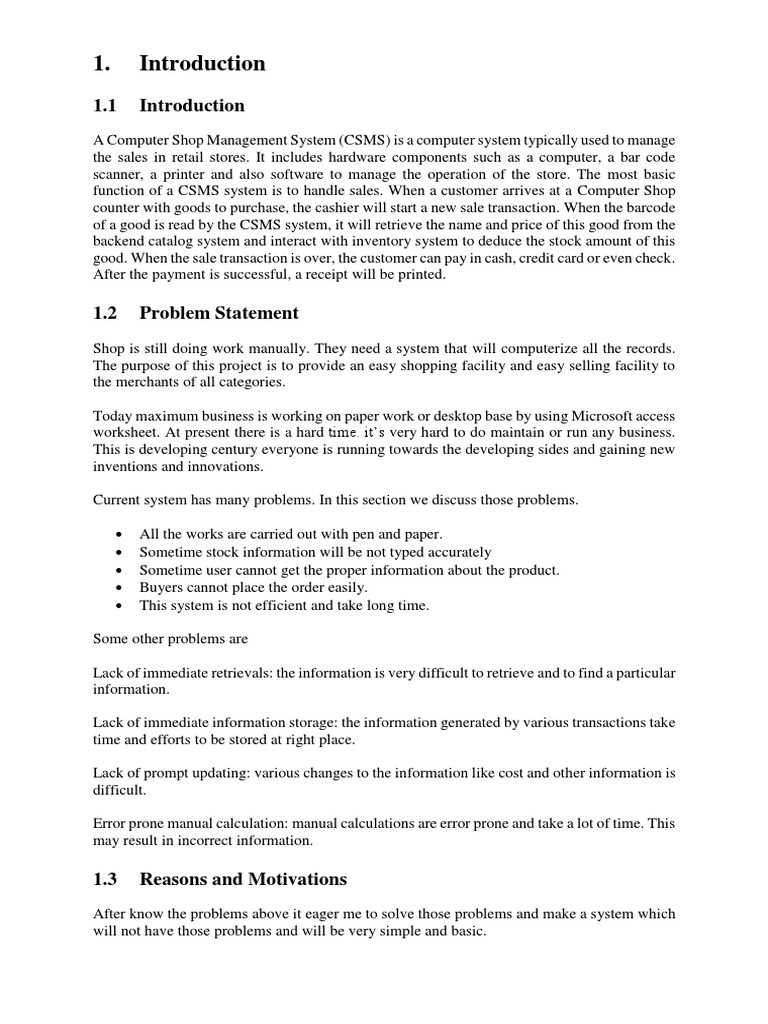 Computer Shop Management | PDF | Database Schema | Software Development