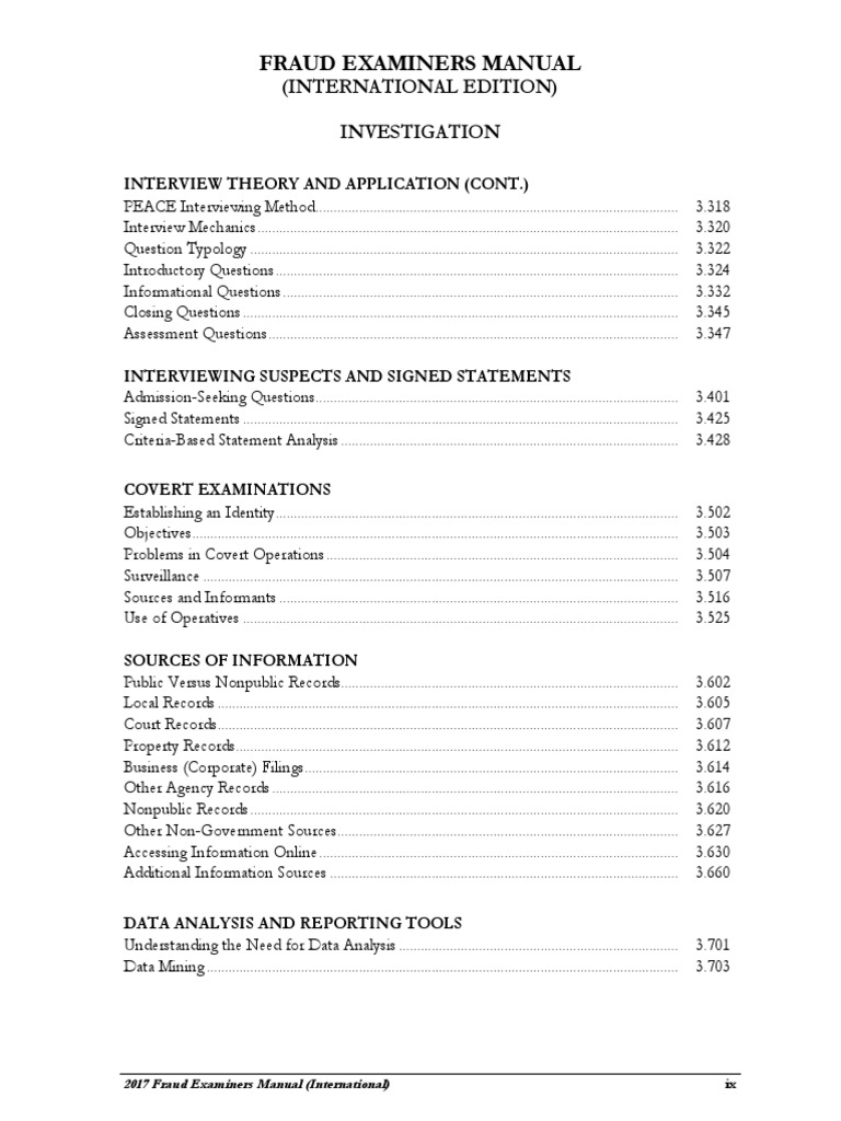 Fraud Examiners Manual: (International Edition) Investigation | PDF | Computer Forensics | Data ...