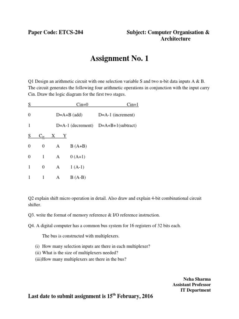 Uploads Assignments Btech 4sem Ece CA Assignment | PDF | Bit | Office Equipment
