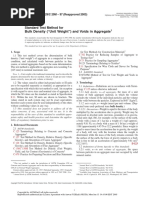 ASTM C-29 Bulk Density (Unit Weight) and Voids in Aggregate PDF | PDF ...