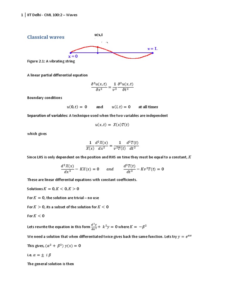Lecture 2 Waves | PDF | Normal Mode | Harmonic