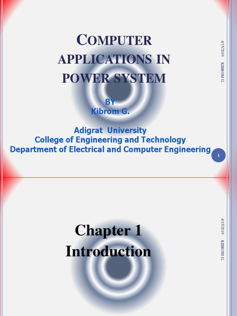 Omputer Applications in Power System | PDF | Electric Power System ...