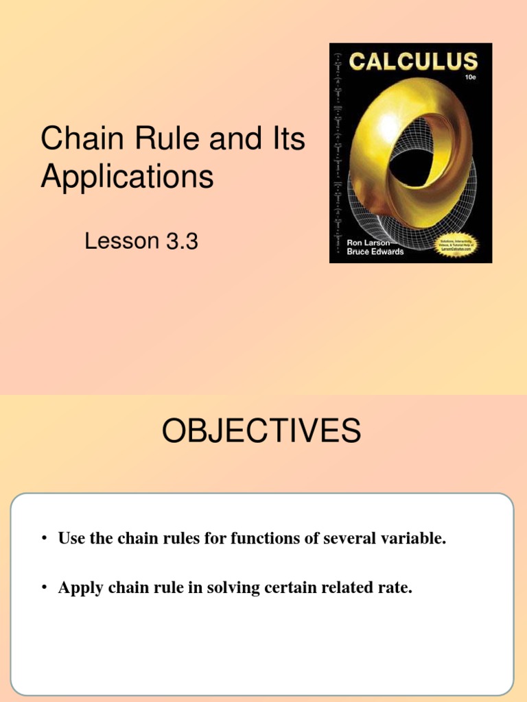Lesson 3.3 - Chain Rule | PDF | Derivative | Rates
