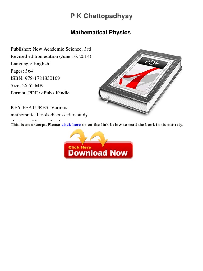 P K Chattopadhyay: Mathematical Physics | PDF | Science & Mathematics ...