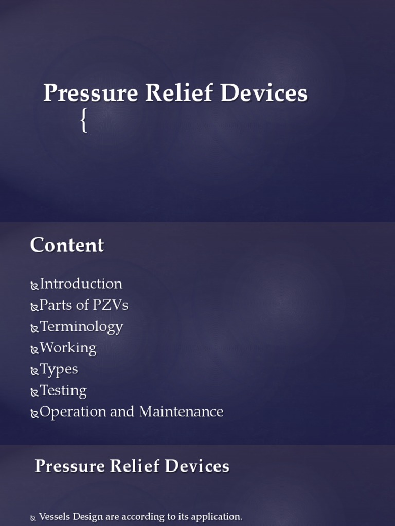 Pressure Relief Systems | PDF | Valve | Gas Technologies