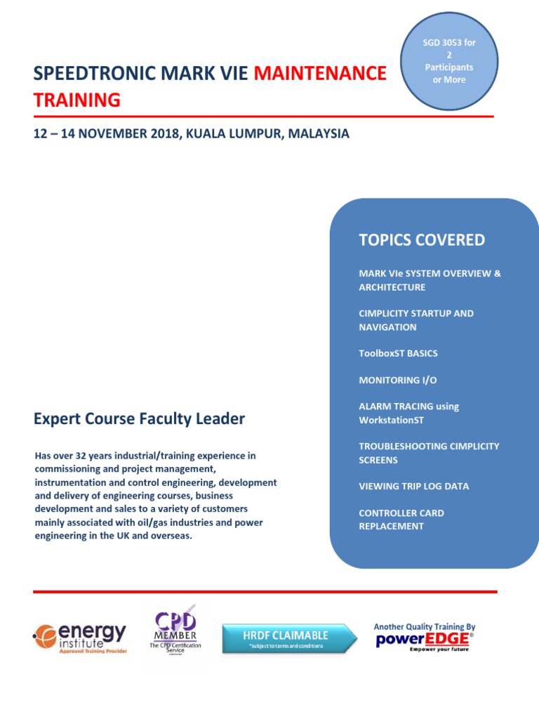 Speedtronic Mark Vie: Maintenance Training | PDF | Payments | Software