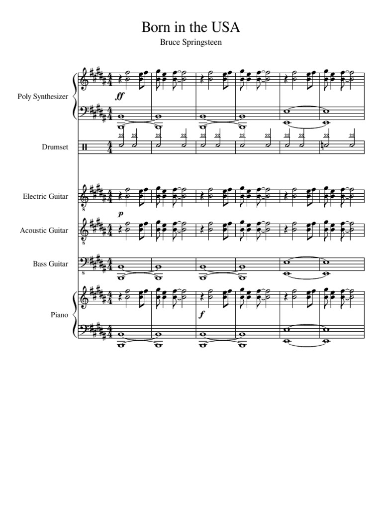Born in The USA: Bruce Springsteen | PDF | Music Performance ...