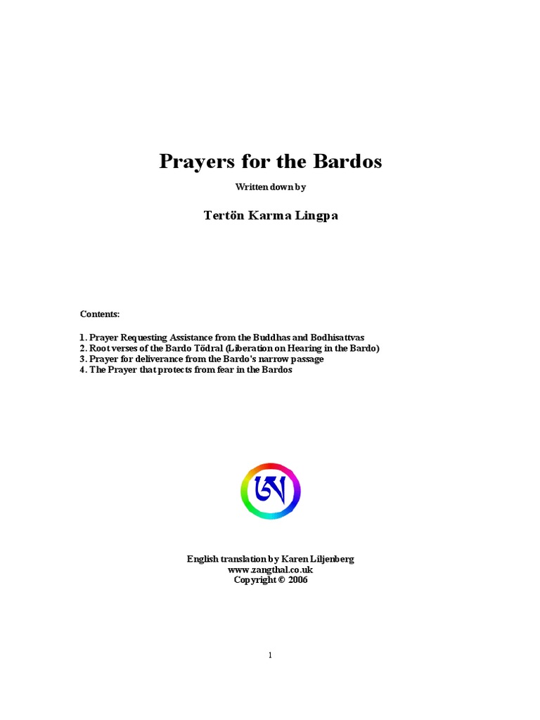 Bardo Prayers PDF | PDF | Buddhist Philosophical Concepts | Buddhist Philosophy