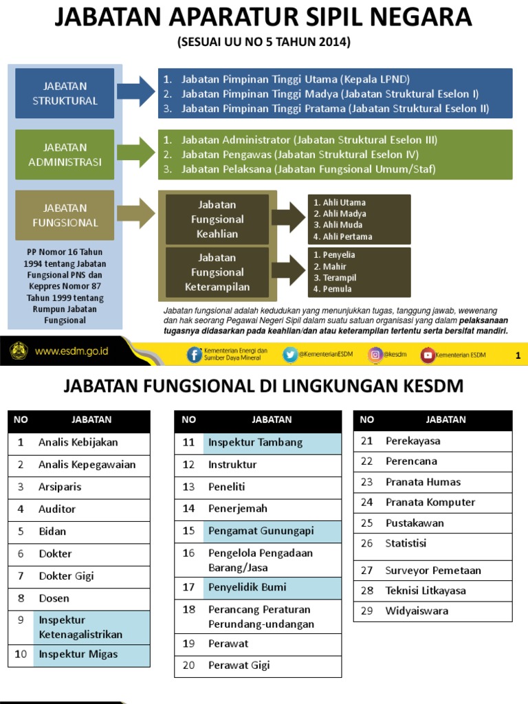 Jenis Jabatan ASN dan Contohnya | PDF