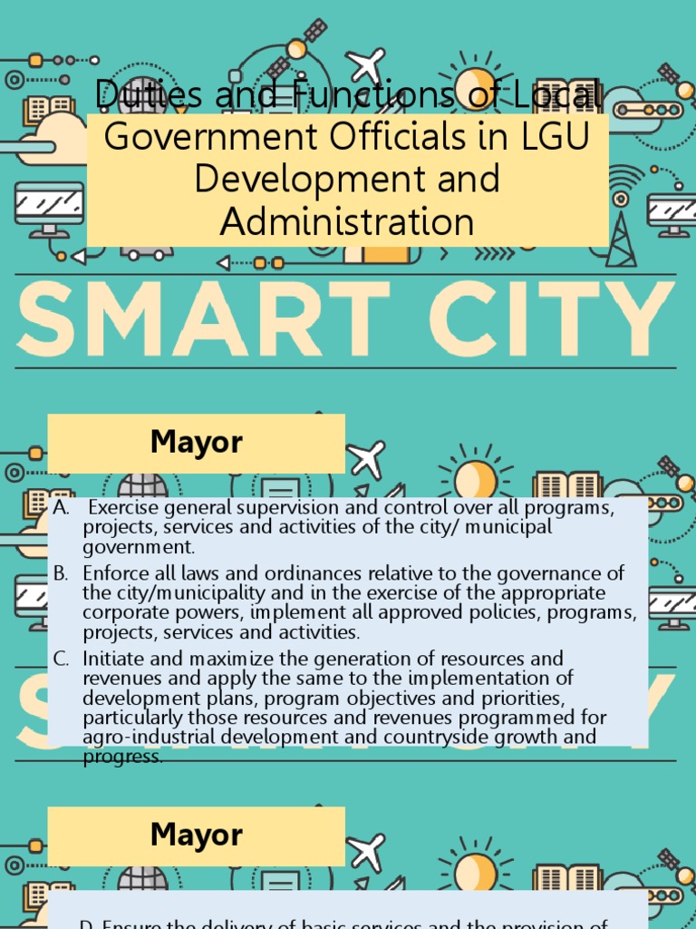 Duties of Local Government Officials | PDF | Local Government | Mayor