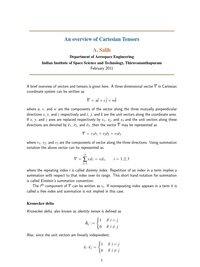 Tensor PDF | PDF | Tensor | Linear Algebra