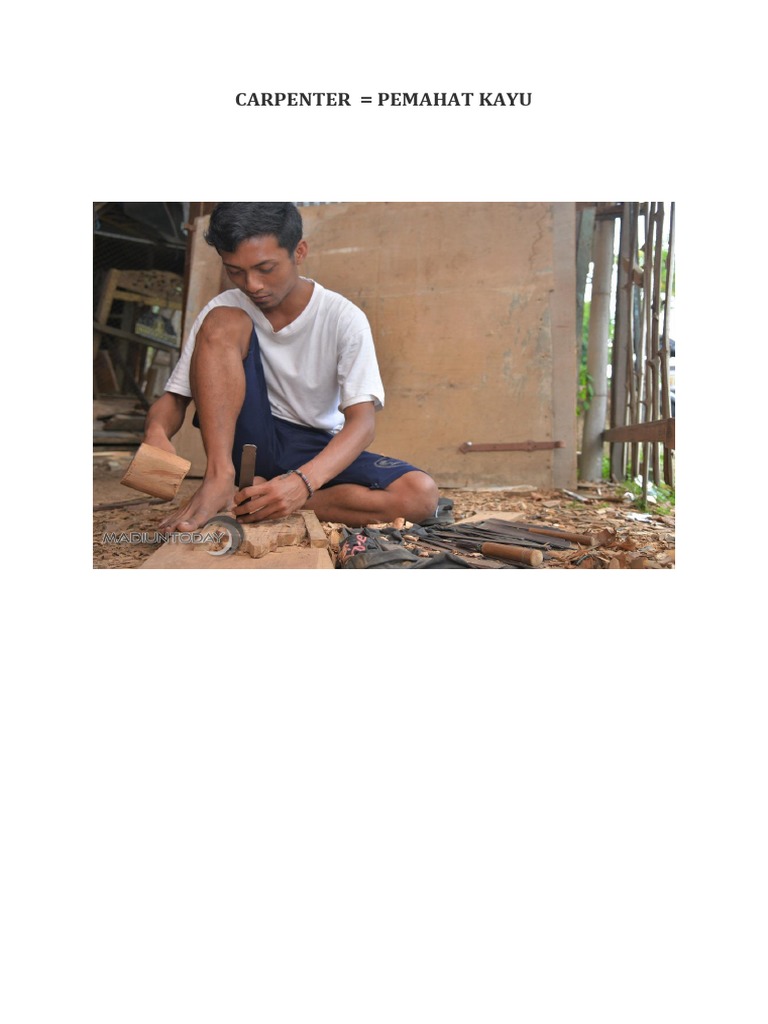 Carpenter Pemahat Kayu | PDF