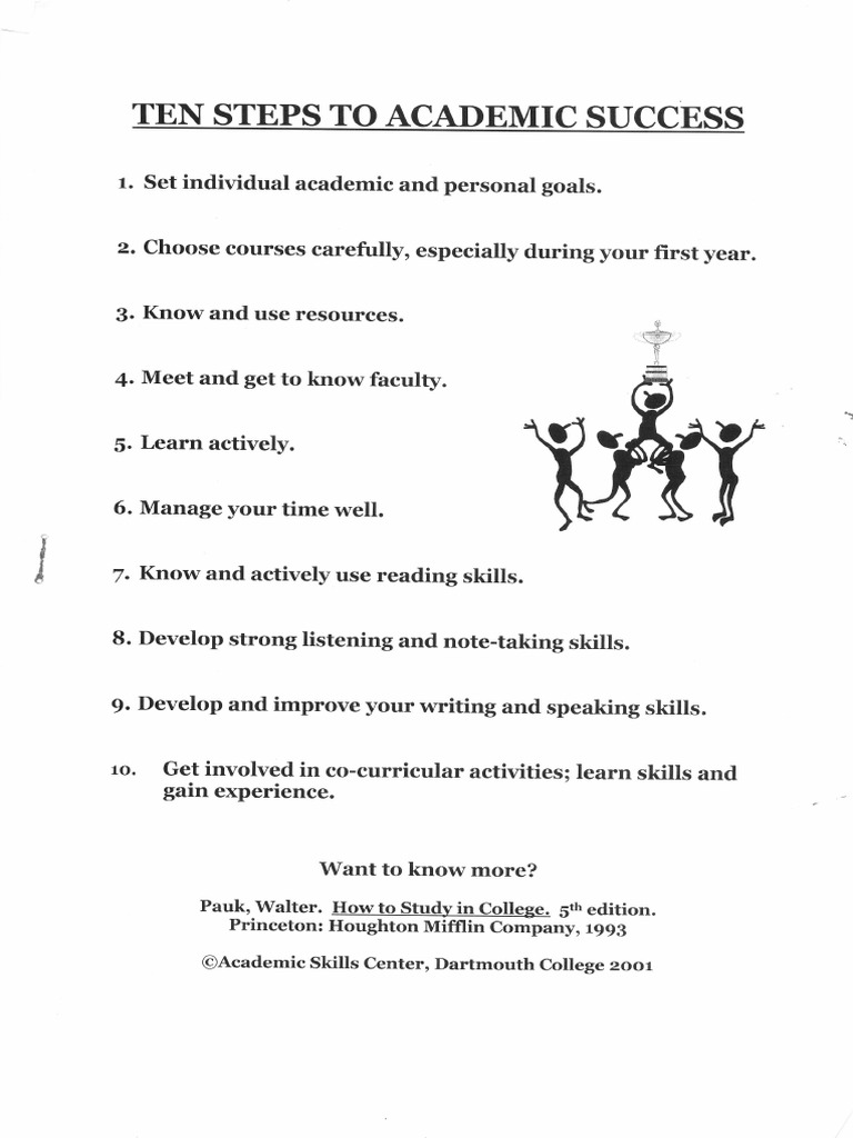 Academic: Steps To Success | PDF | Lecture | Learning
