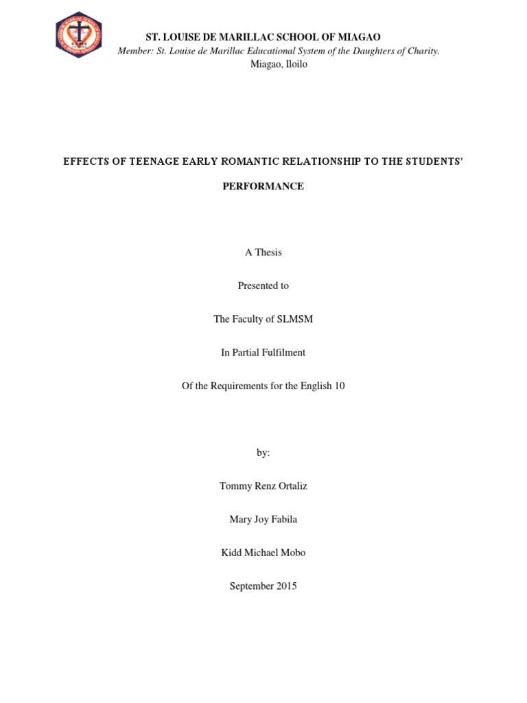 Effects of Teenage Early Romantic Relati | PDF | Adolescence | Friendship