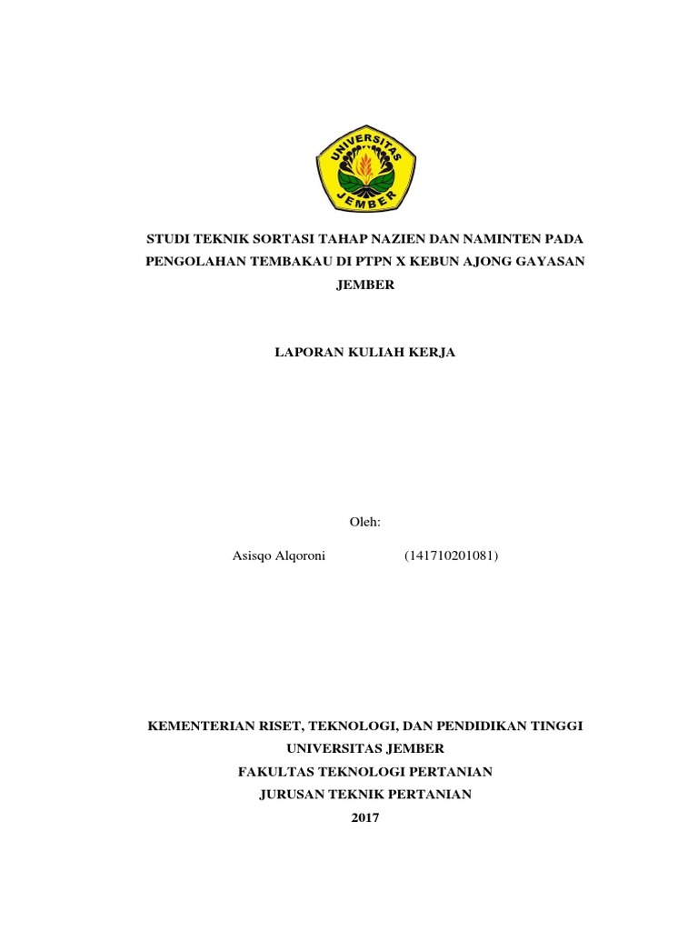 Teknik Sortasi Tembakau di Jember | PDF | Sains & Matematika