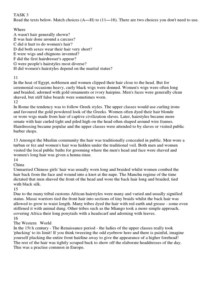 Reading | PDF | Hairstyle | Wig