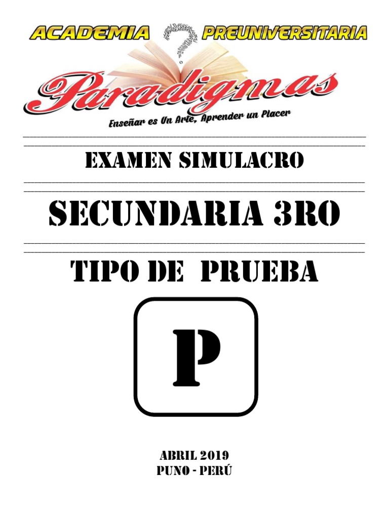 Examen Simulacro Terminado (Autoguardado) | PDF | Homo | Triángulo