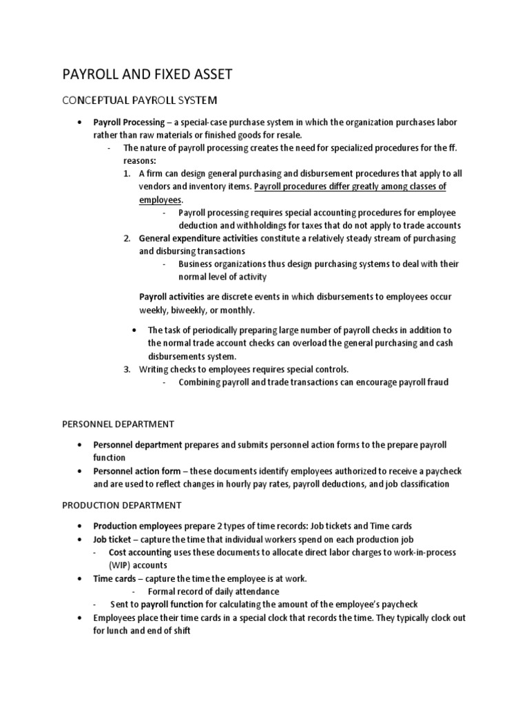 Payroll and Fixed Asset | Download Free PDF | Paycheck | Payroll