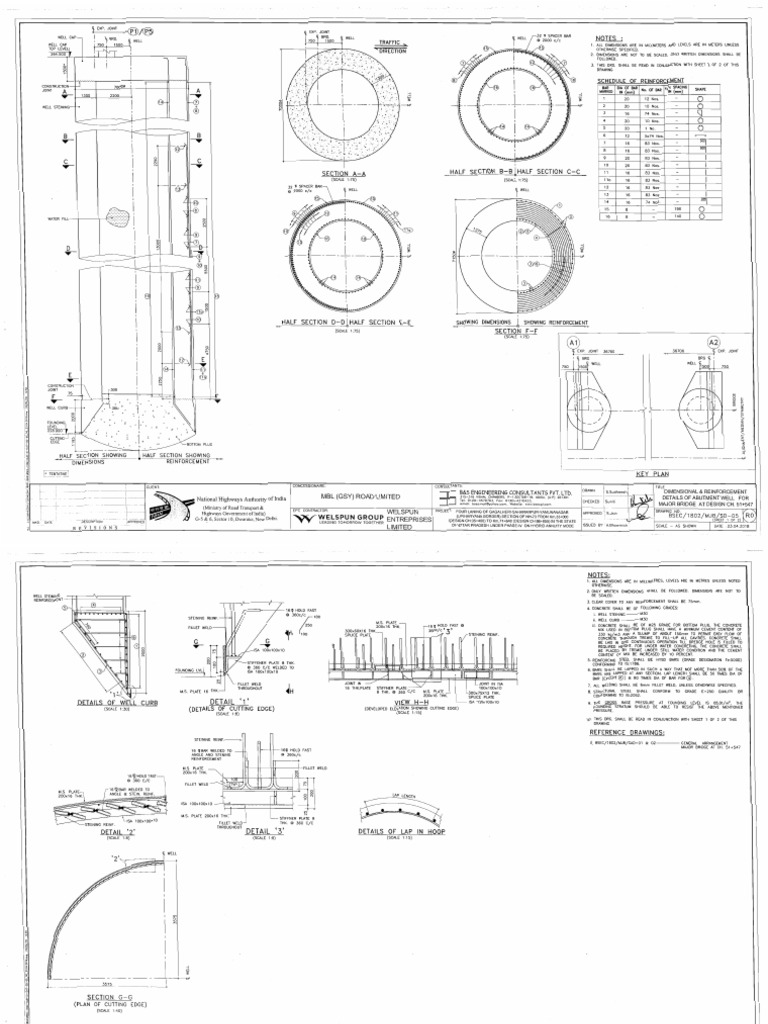 Well Foundation Drawing and BBS