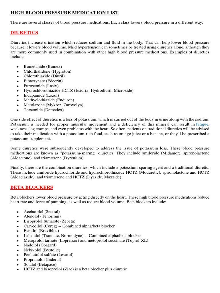 Choosing Blood Pressure Medications | PDF | Hypertension | Blood Pressure