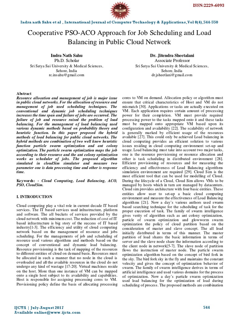 Pso Aco | PDF | Cloud Computing | Mathematical Optimization