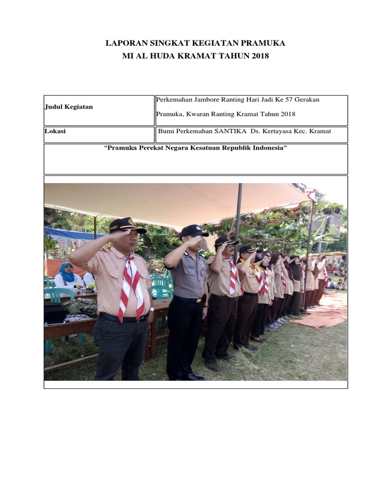 Laporan Kegiatan Pramuka | PDF | Karier & Perkembangan