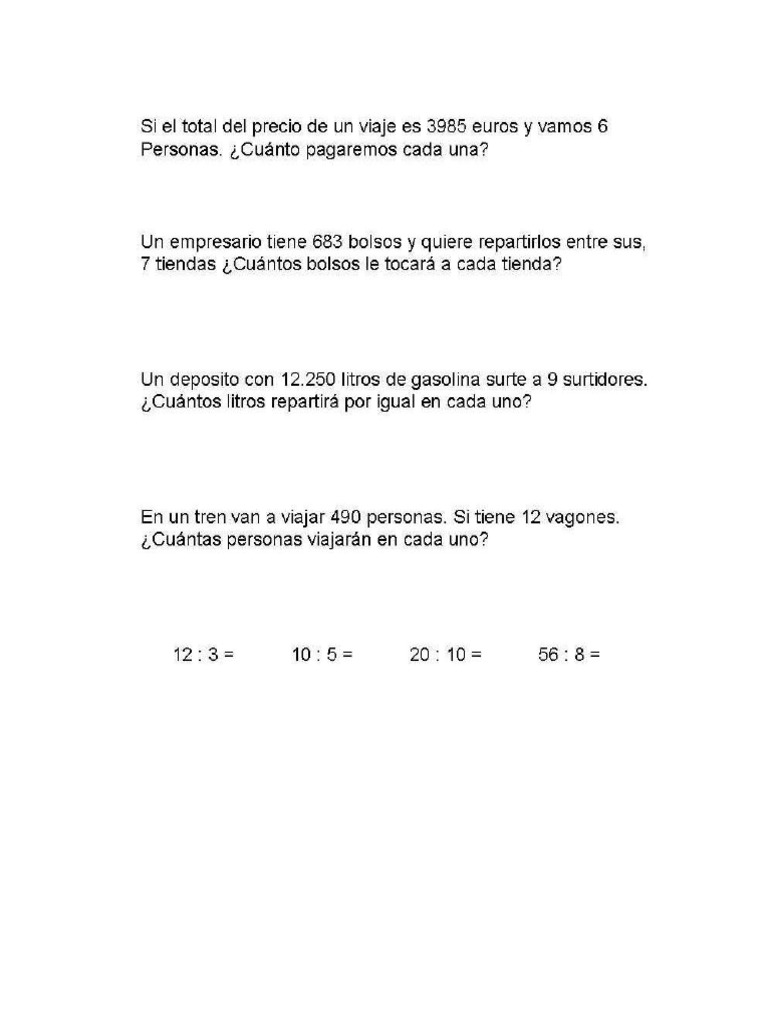 Problemas de Divisiones | PDF