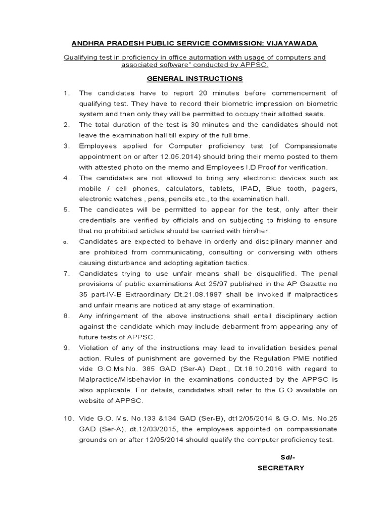 General Instuctions Pro Test | PDF | Government Information | Justice