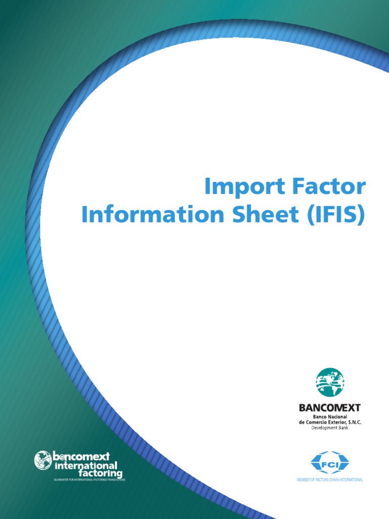 Import Factor Information Sheet (IFIS) : Guarantee For International ...
