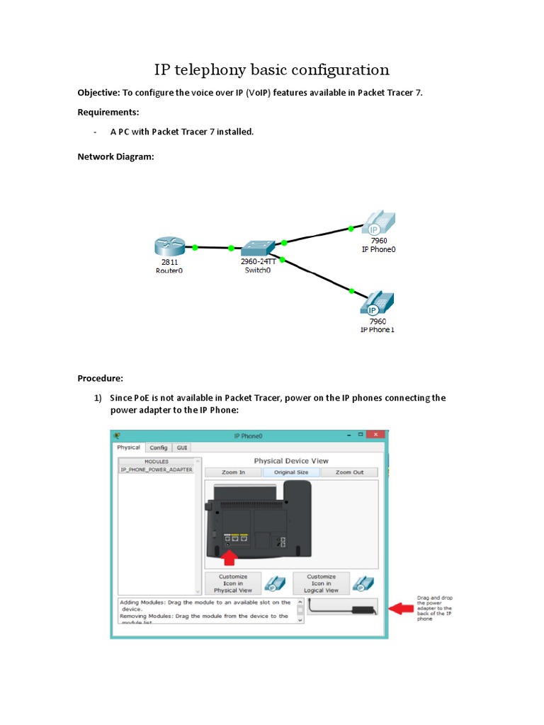 IP Telephony Basic Configuration | PDF | Router (Computing) | Network ...