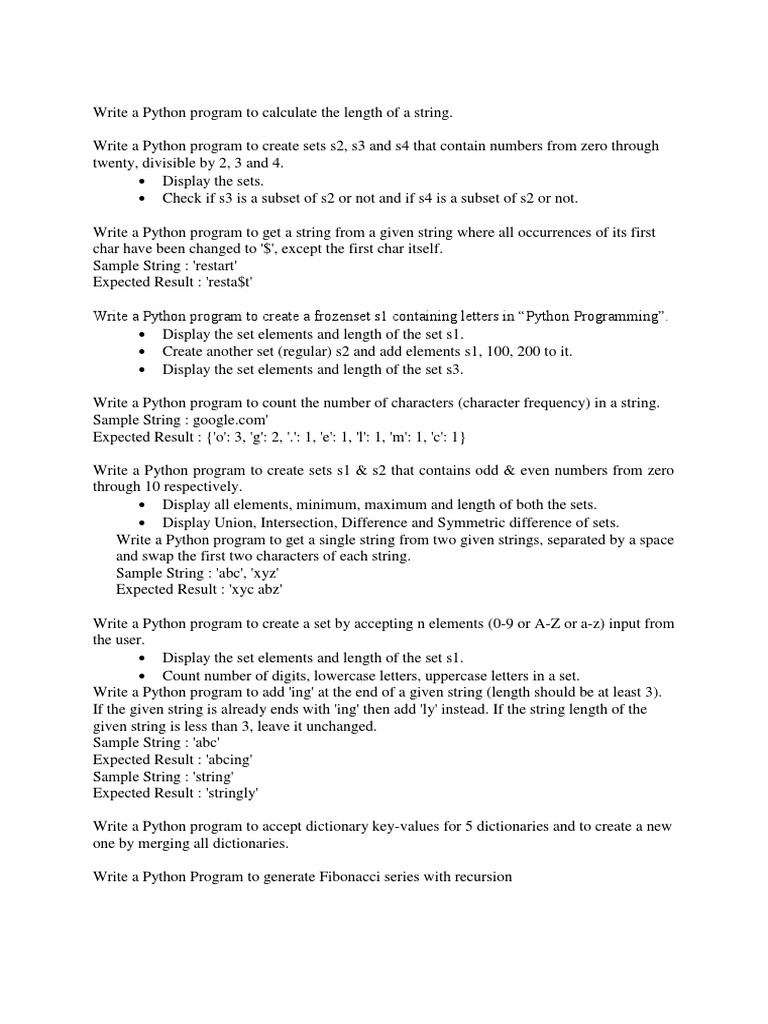 Python Question Bank | Download Free PDF | String (Computer Science ...