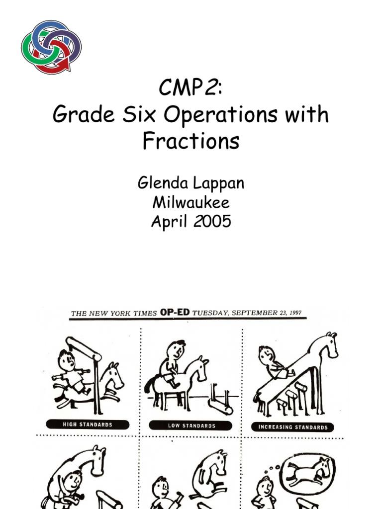 CMP2: Grade Six Operations With Fractions: Glenda Lappan Milwaukee ...