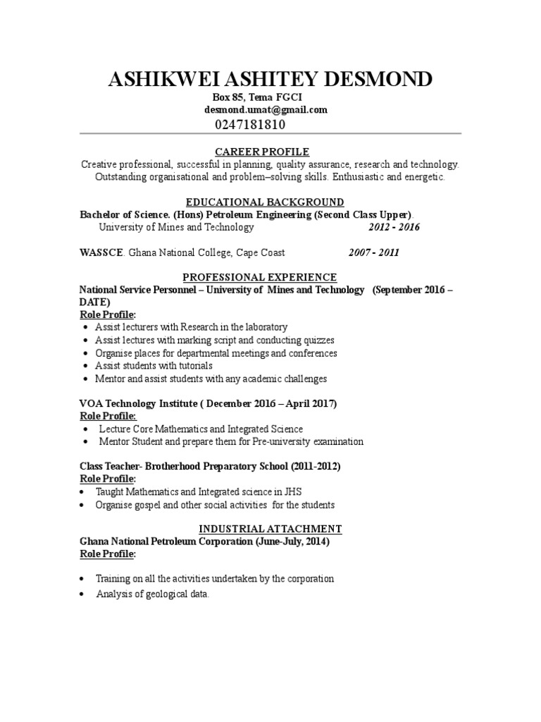 CV Sample | Download Free PDF | Learning | Behavior Modification