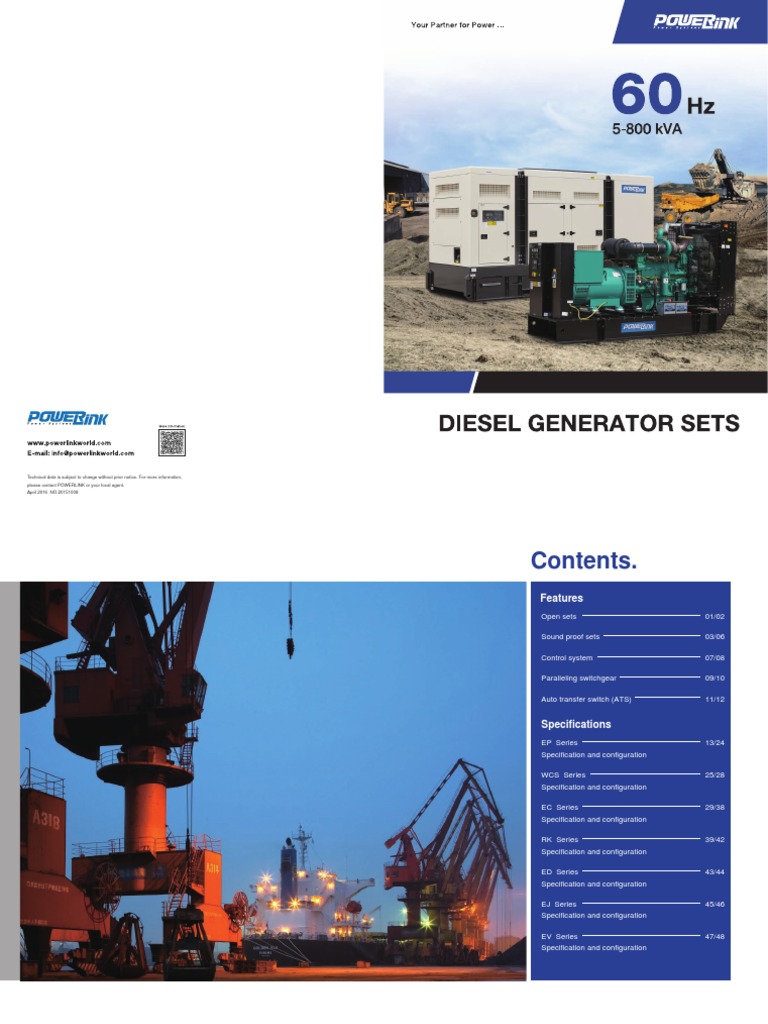 5-650kva 60HZ en PDF | PDF | Mains Electricity | Diesel Engine