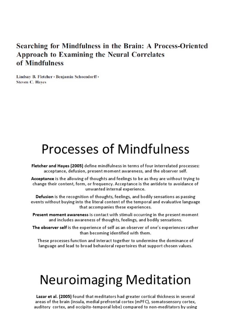 Mindfulness in The Brain | PDF | Mindfulness | Attention