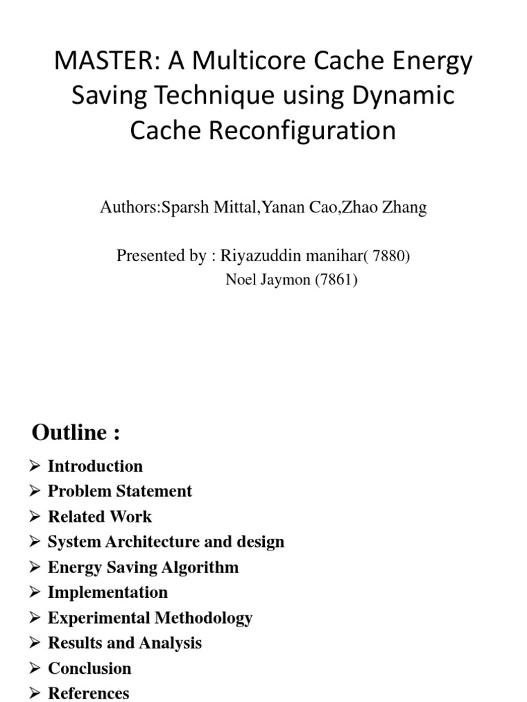 Multicore Cache Energy | PDF | Cpu Cache | Multi Core Processor