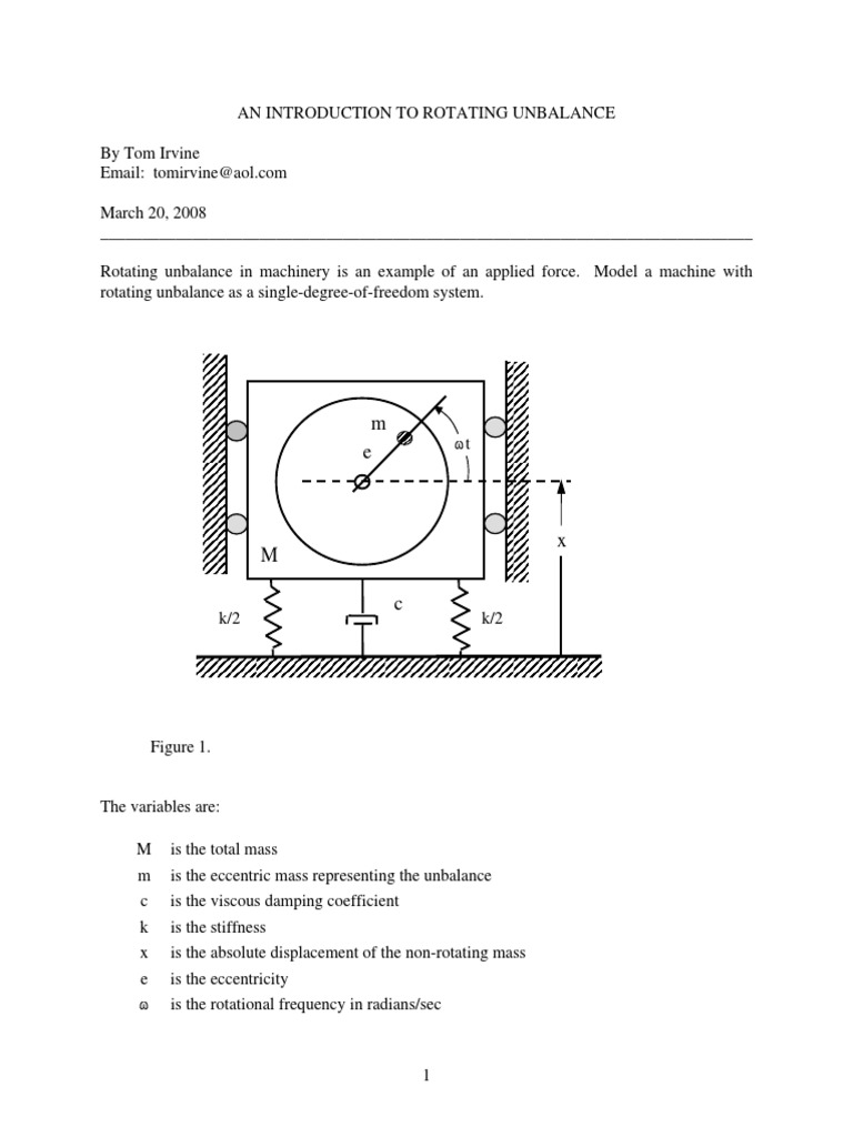 Rotating Unbalance | PDF | Mathematical Analysis | Motion (Physics)