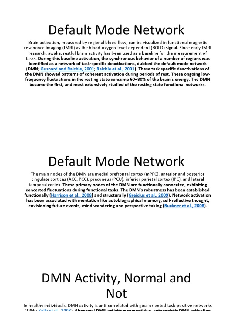 Default Mode Network and Meditation | PDF | Mindfulness | Prefrontal Cortex