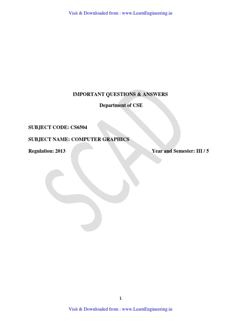 CS6504-SCAD-MSM-by WWW - LearnEngineering.in PDF | PDF | Cathode Ray Tube | Computer Monitor