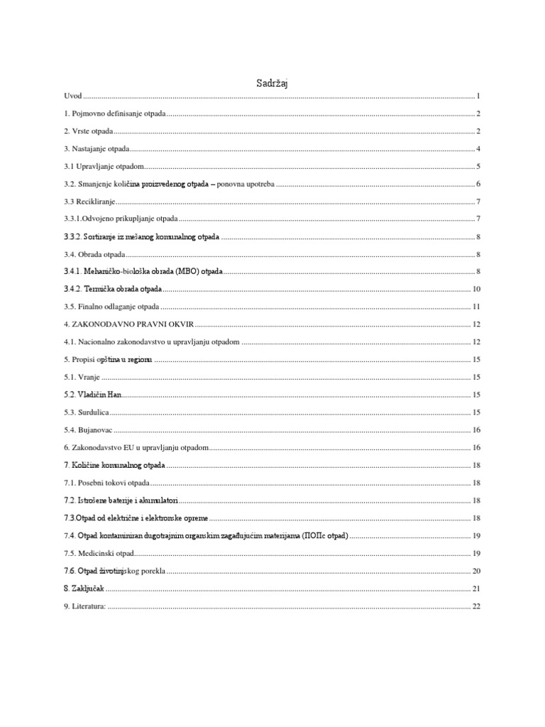 Upravljanje Otpadom | PDF