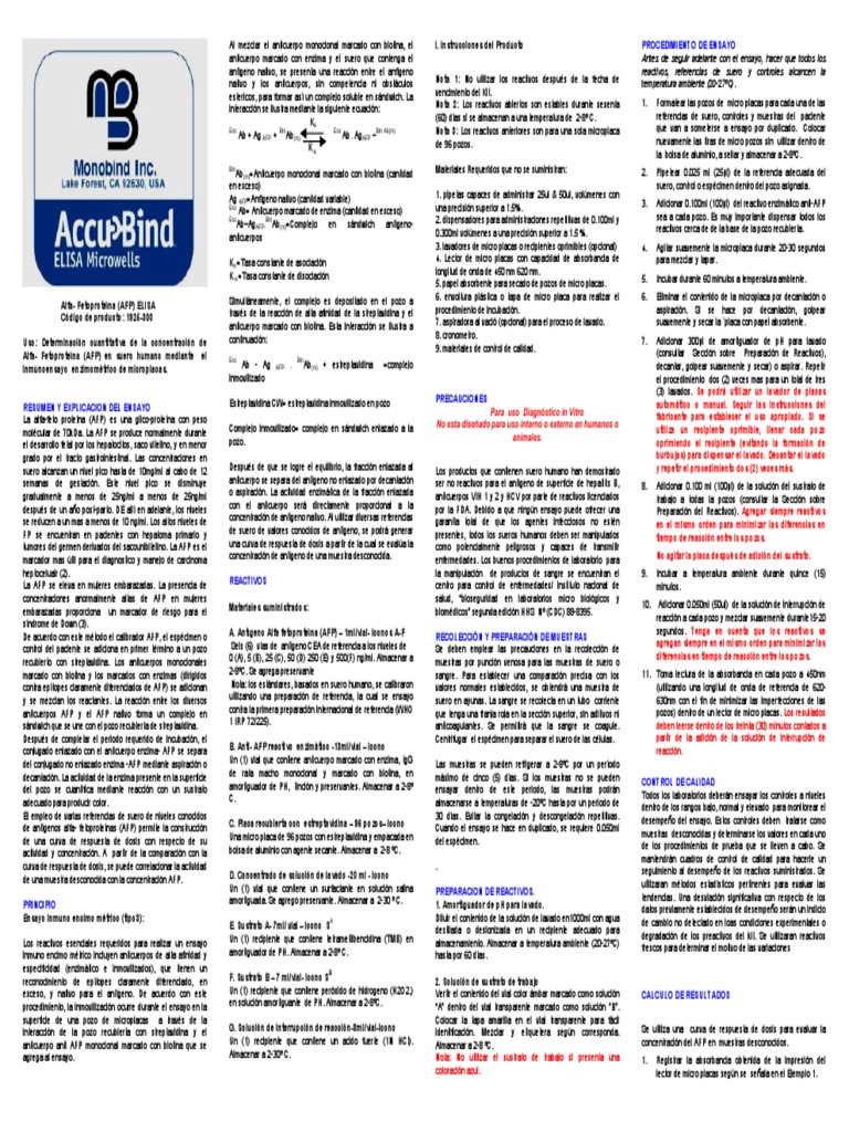 TSH Elisa Monobind | PDF | Elisa | Anticuerpo