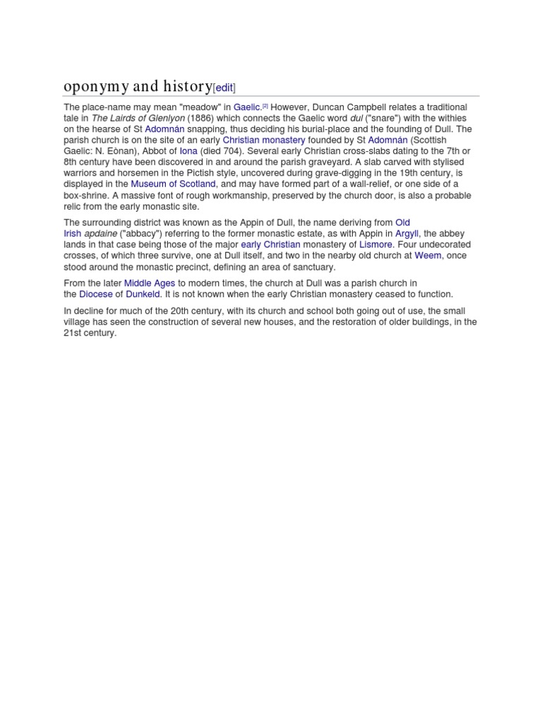 Oponymy and History: Gaelic Adomnán Christian Monastery Adomnán Iona | PDF