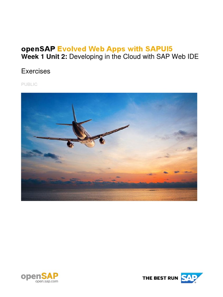 openSAP Ui52 Week 1 Unit 2a 2b Exercises | PDF | Integrated Development ...