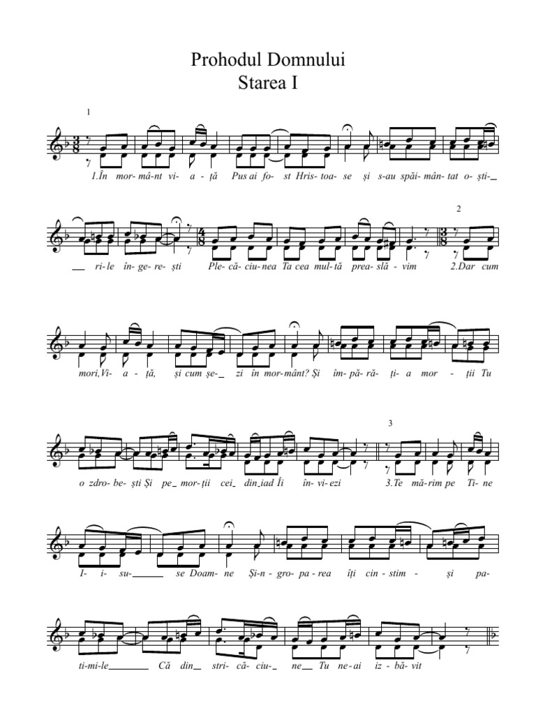 Prohodul Domnului - Full Score | PDF | Calligraphie latin | Langues