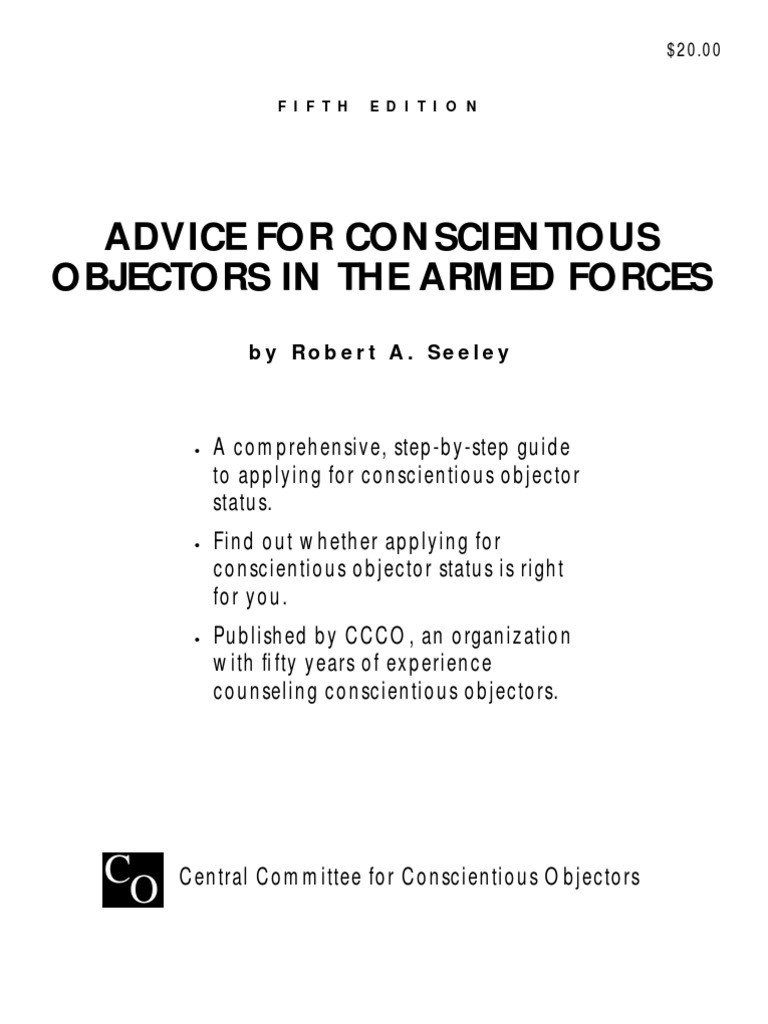 Advice For Conscientious Objectors | PDF | Conscientious Objector | Military Discharge