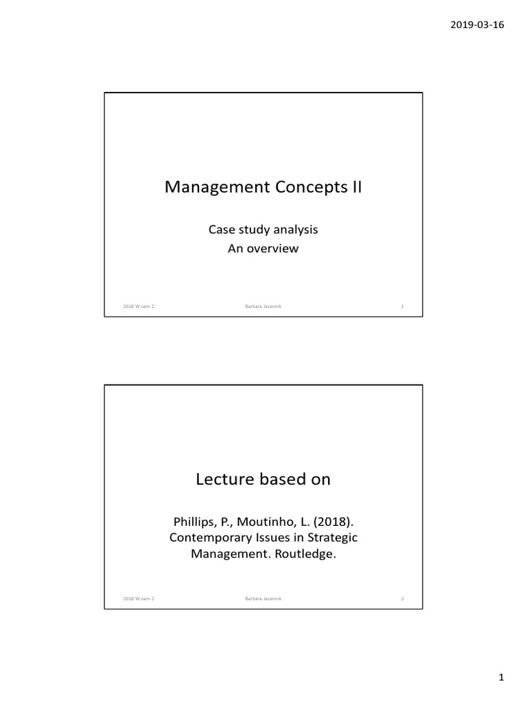 Lecture MC II Case Study Analysis | PDF | Case Study | Analysis